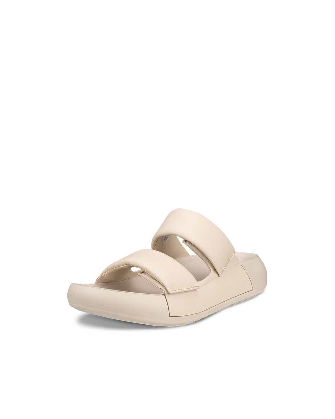 Women's ECCO® Cozmo Platform Leather Two Strap Sandal | Beige