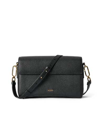 ECCO® Pinch Large Pebbled Leather Pinch Crossbody Bag | Black