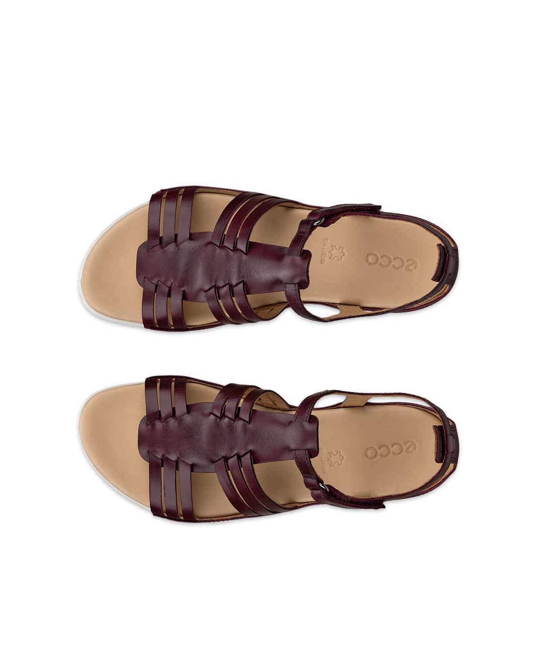 Women's ECCO® FLASH Leather Flat Sandal | Red