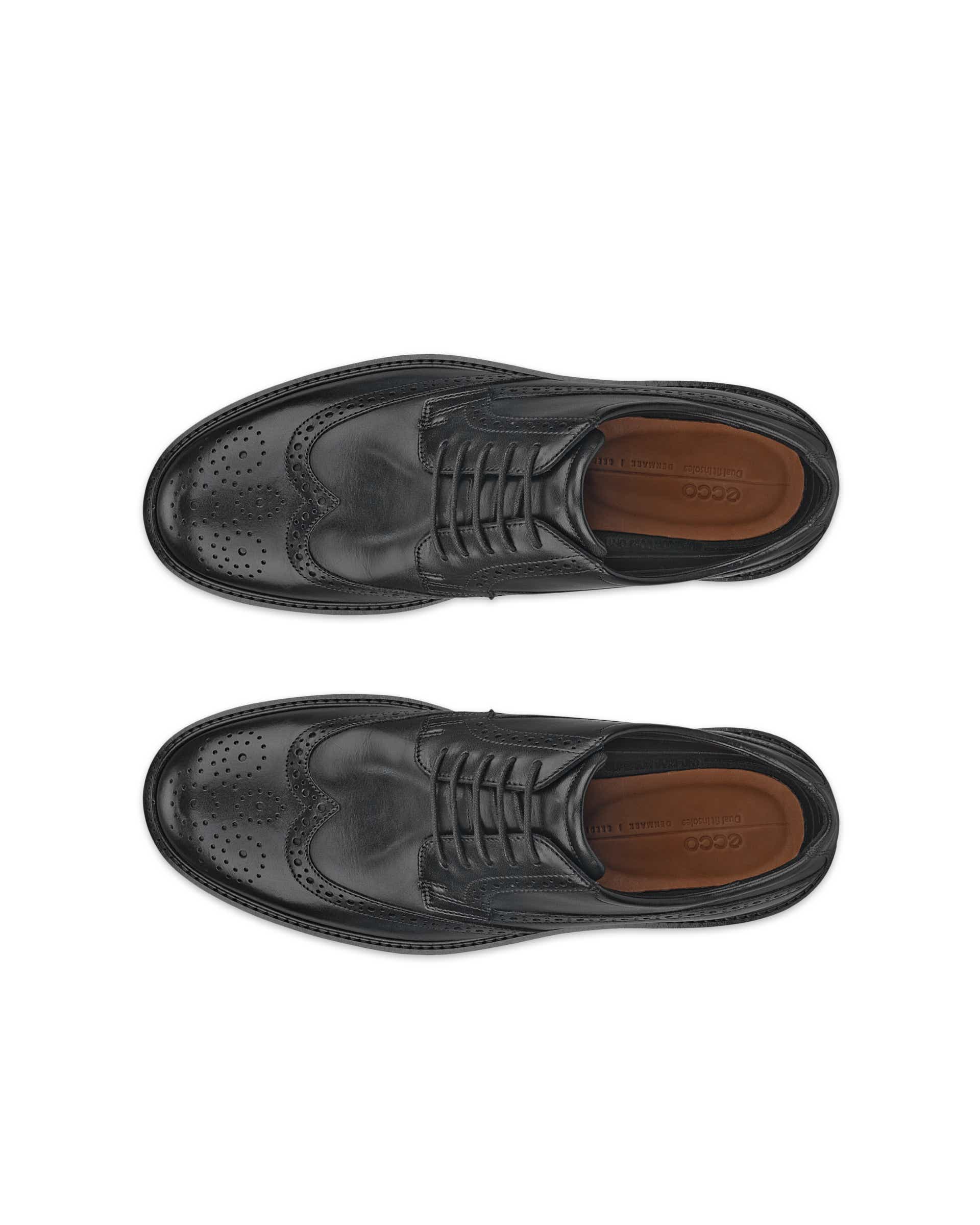 Men's ECCO® Metropole London Leather Brogue Shoe | Black