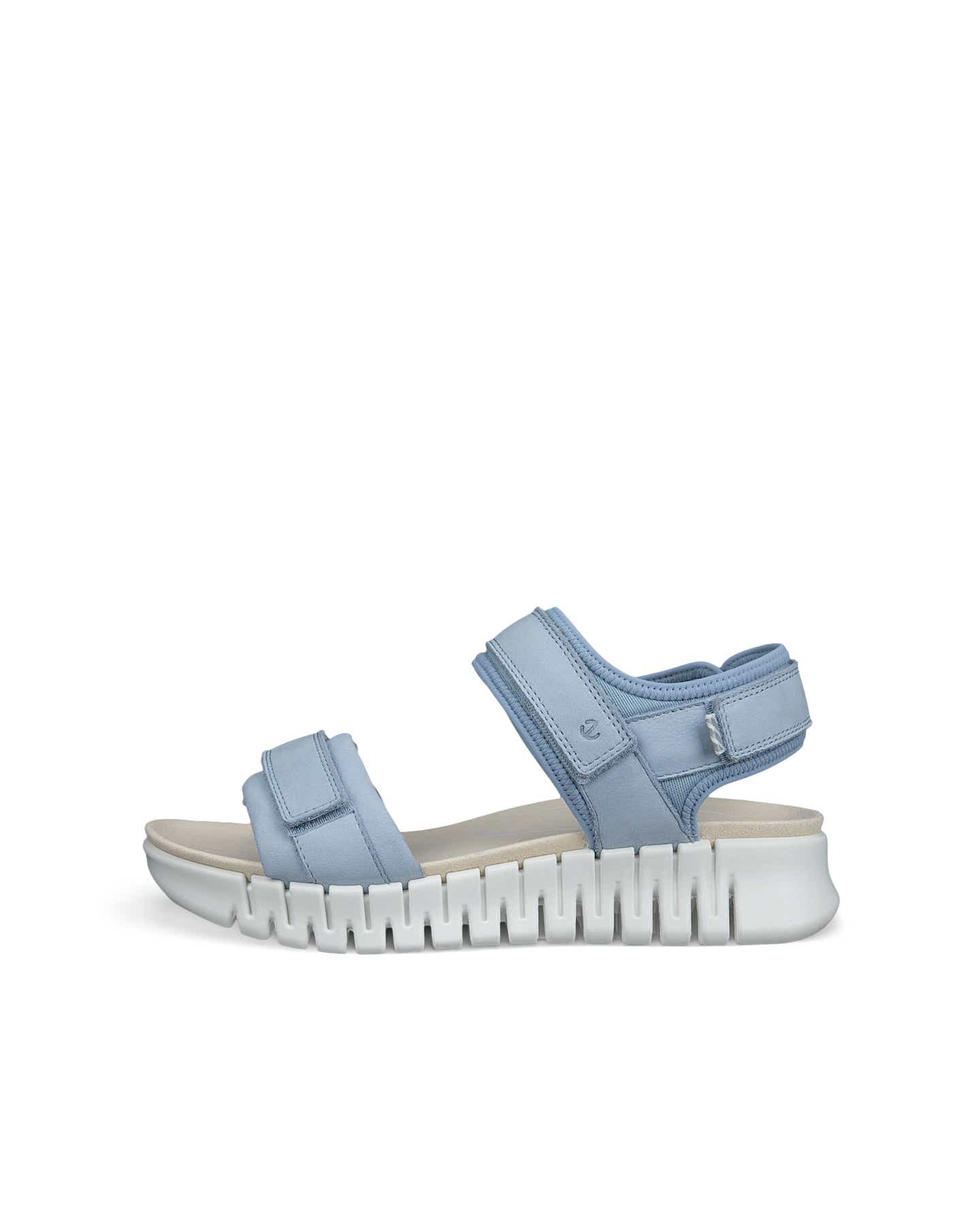 ECCO® GRUUV SOL dames nubuck sandaal met hak | Blauw