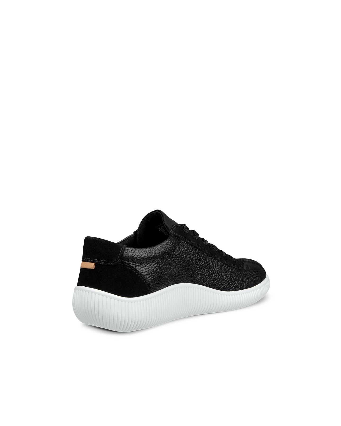 남성 ECCO® Soft Zero 가죽 트레이너 | 블랙