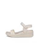 ECCO Flowt LX Wedge ウィメンズ レザーウェッジソールサンダル | ベージュ