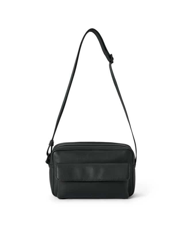 ECCO Camera Bag City Crossbody レザーショルダーバッグ | ブラック