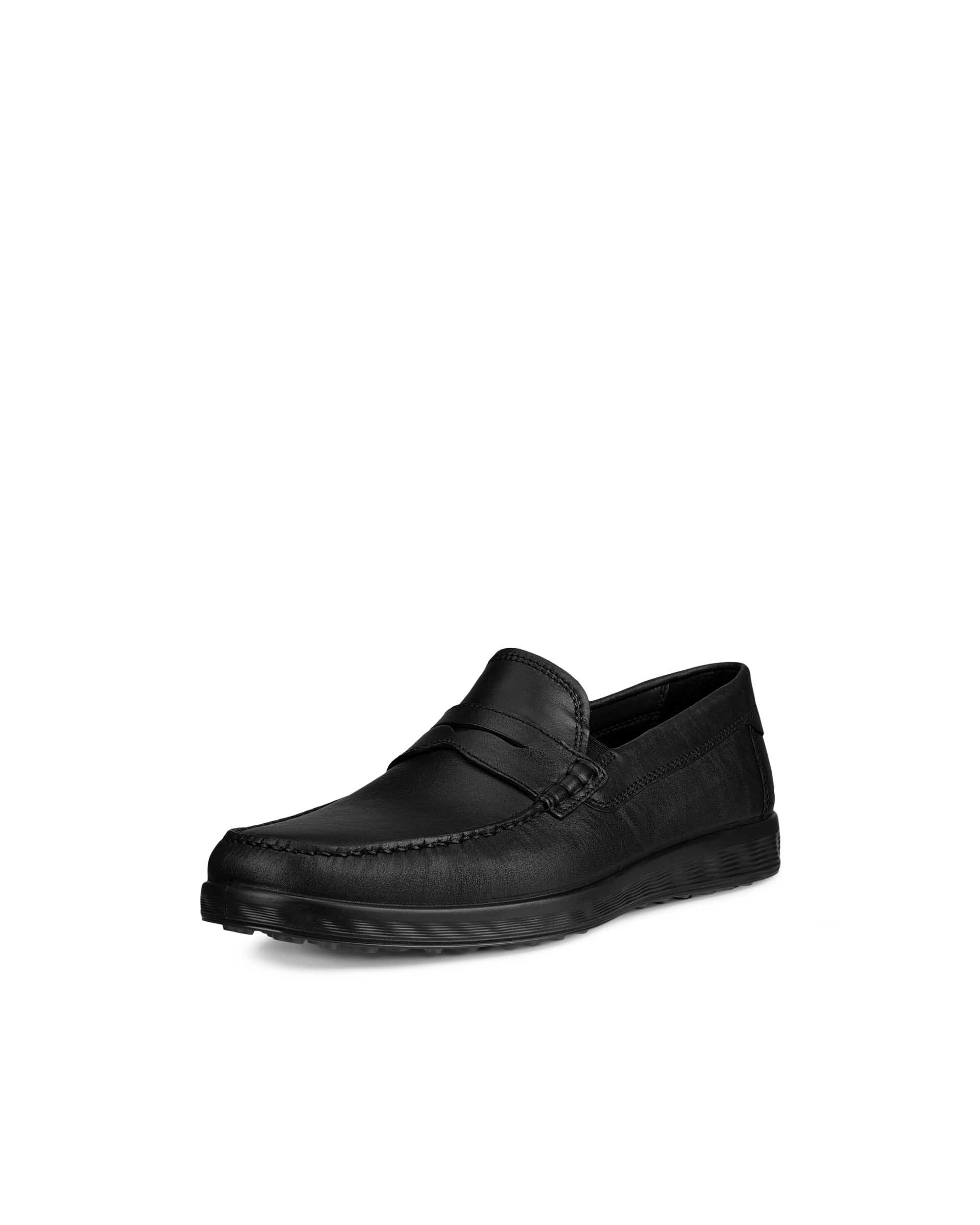 Men's ECCO® S Lite Moc Leather Moccasin | Black