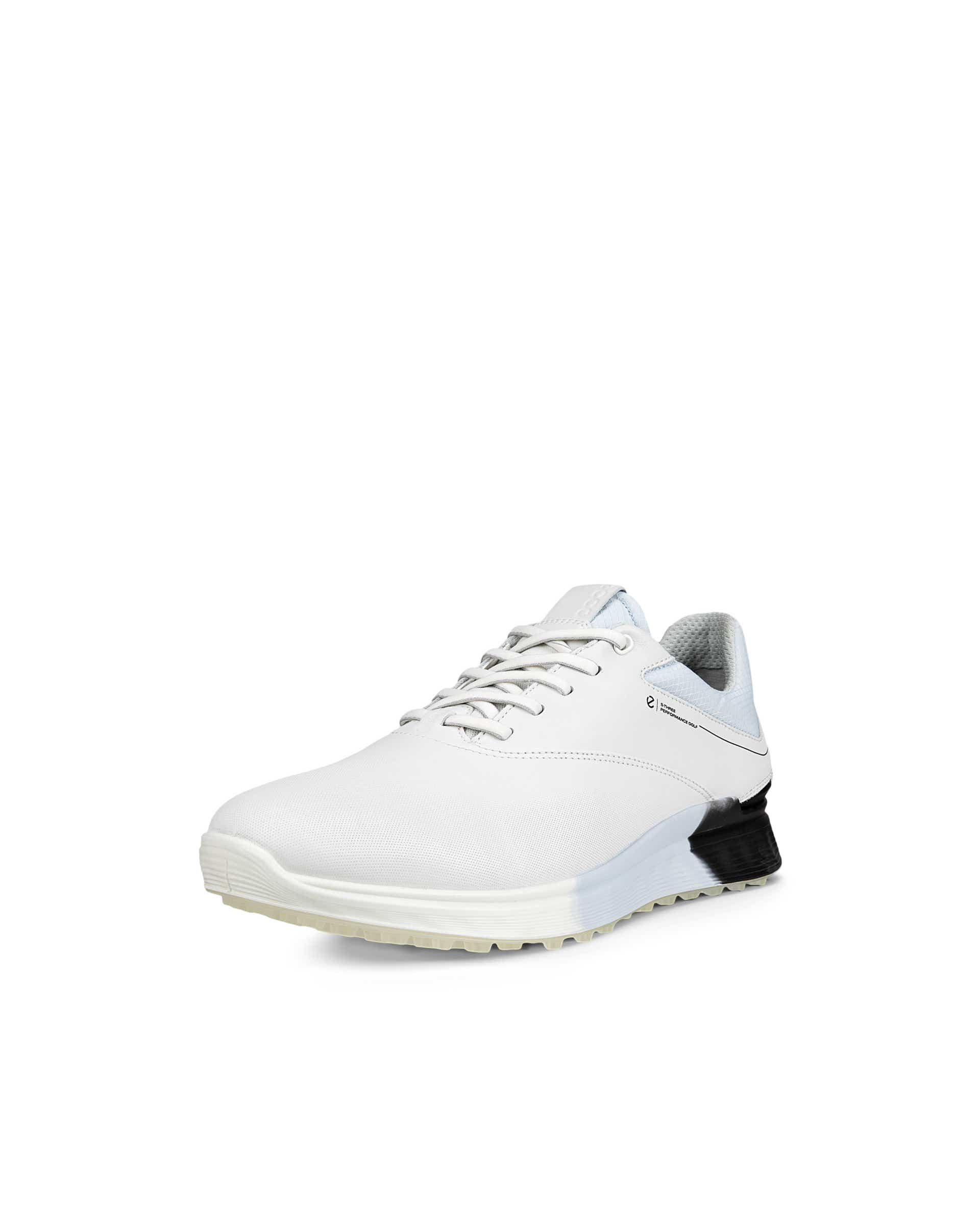 Men's ECCO® Golf S-Three Leather Gore-Tex Shoe | White