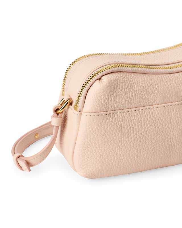 ECCO® CAMERA BAG CURVE leren cameratas | Roze